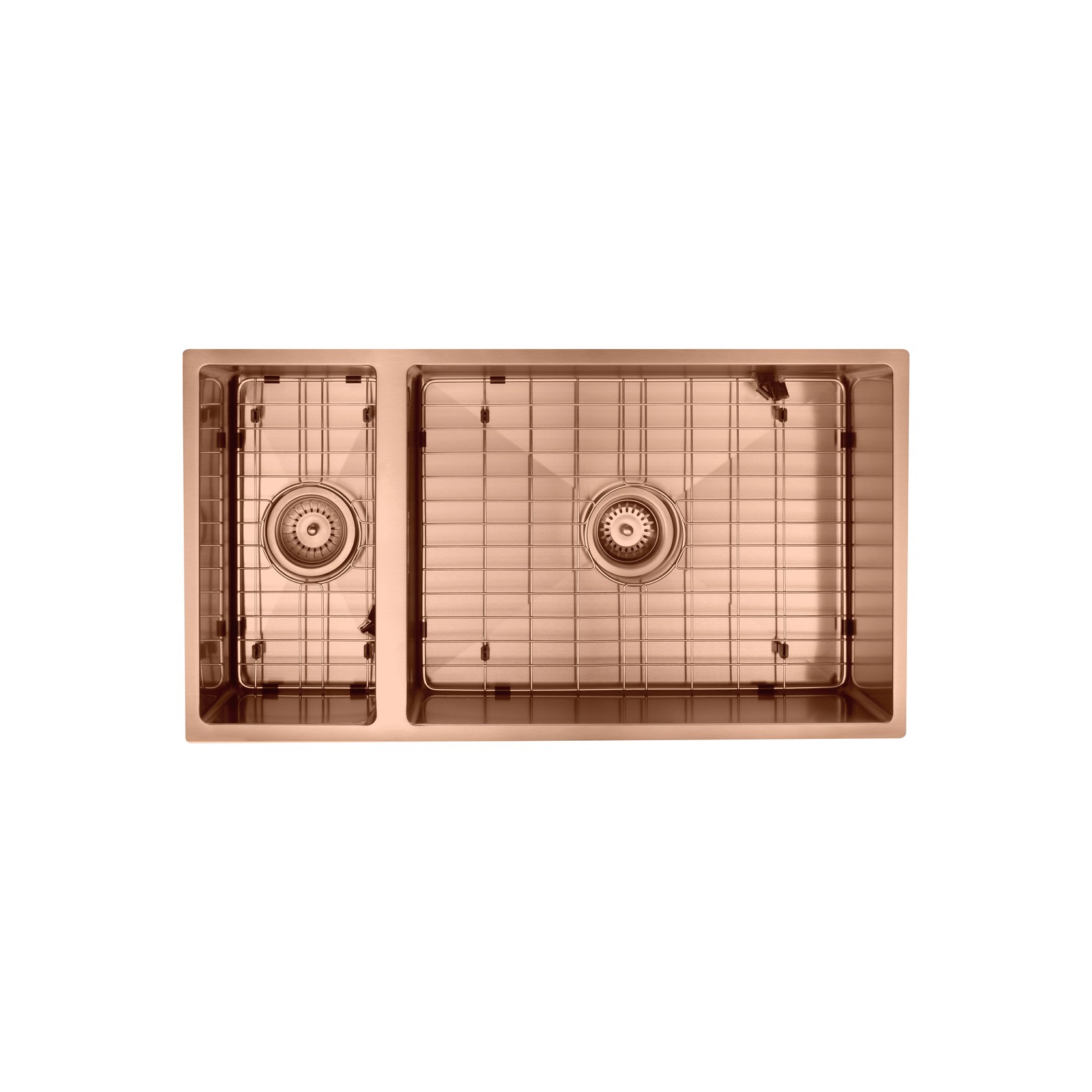 Aspen PVD 550/200mm Dual Kitchen Sink Brushed Copper | ArchiPro NZ