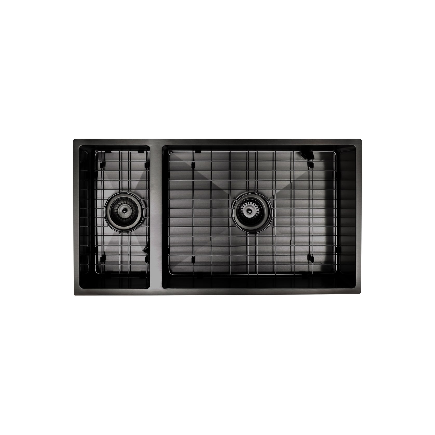 Aspen PVD 550/200mm Dual Kitchen Sink Matte Black | ArchiPro NZ
