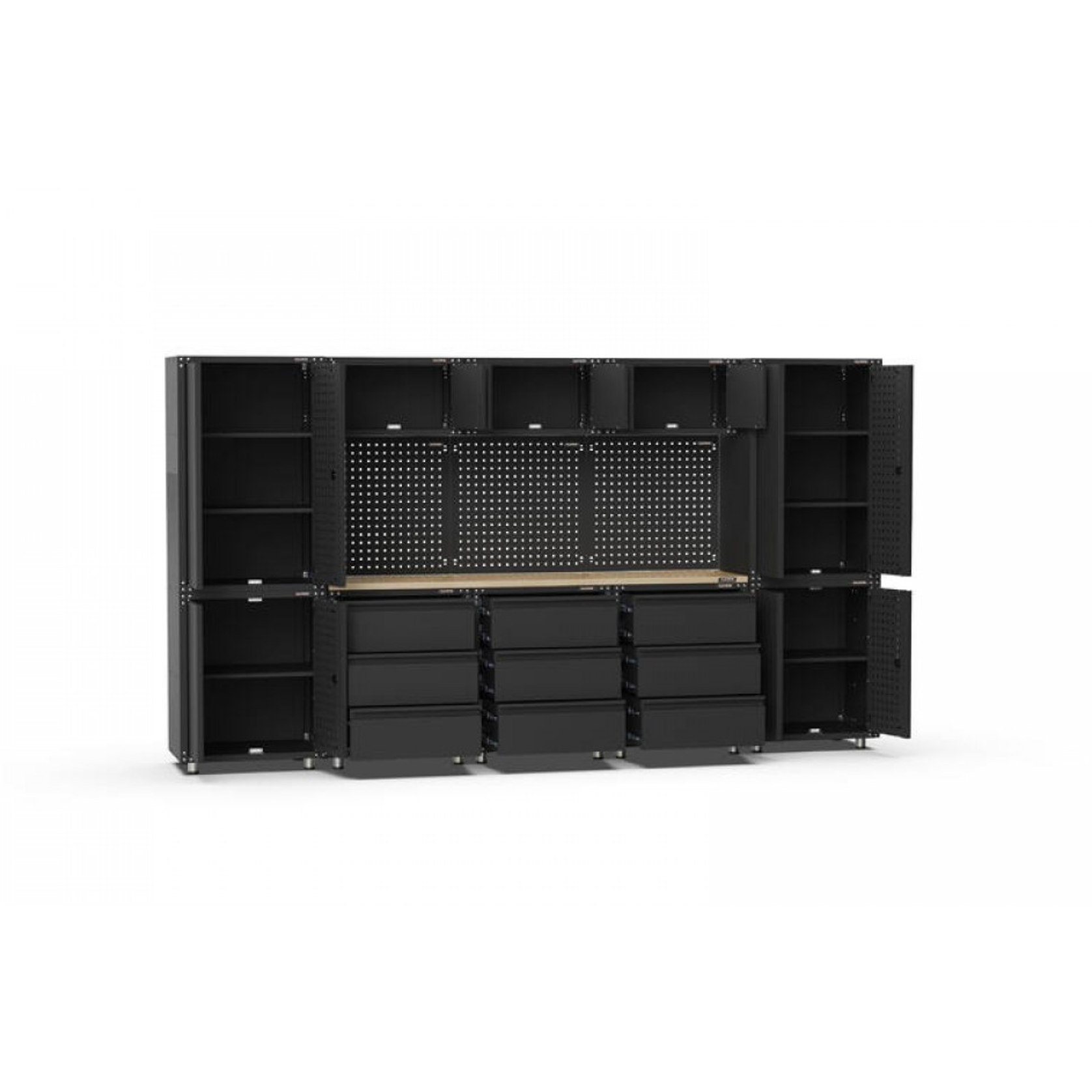 Black Workshop Garage Storage Cabinet Set | GS-D14 | ArchiPro NZ