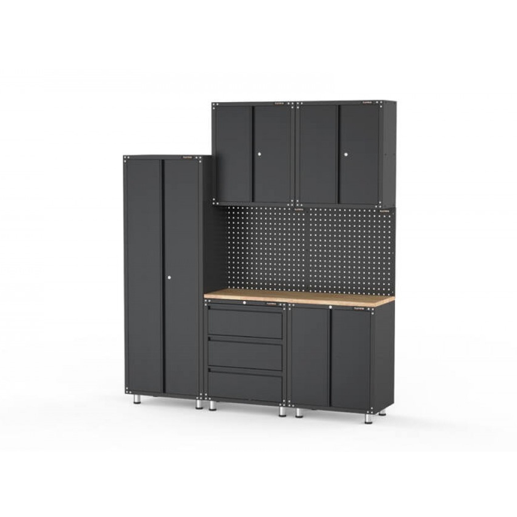 Black Workshop Garage Storage Cabinet Set | GS-D8 | ArchiPro NZ