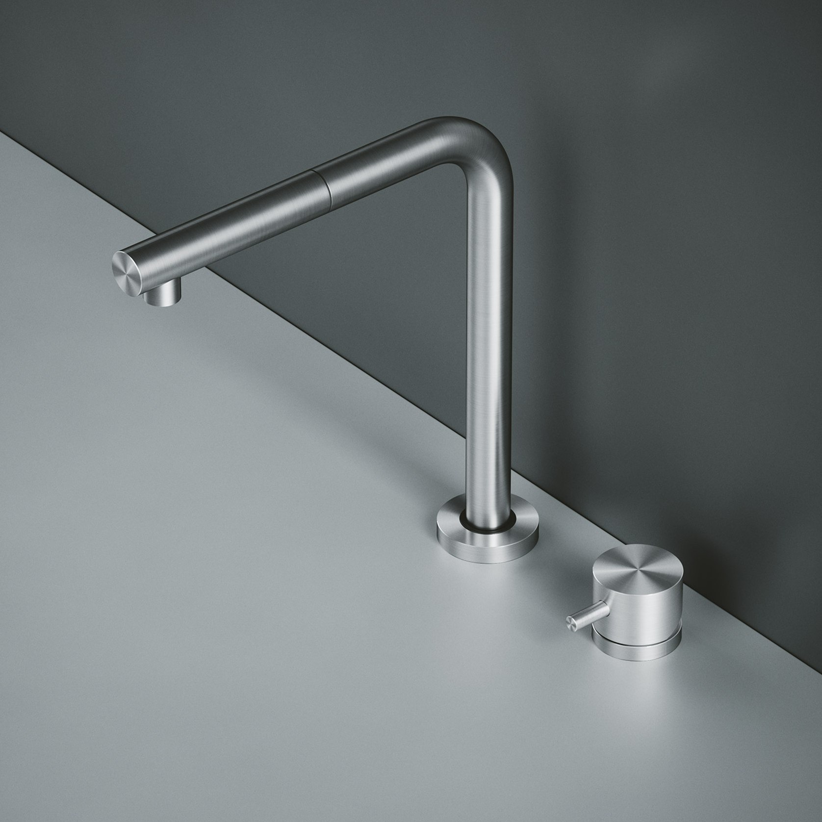 QUADRO Height Adjustable Kitchen Tap with Pull Out Spray | ArchiPro NZ