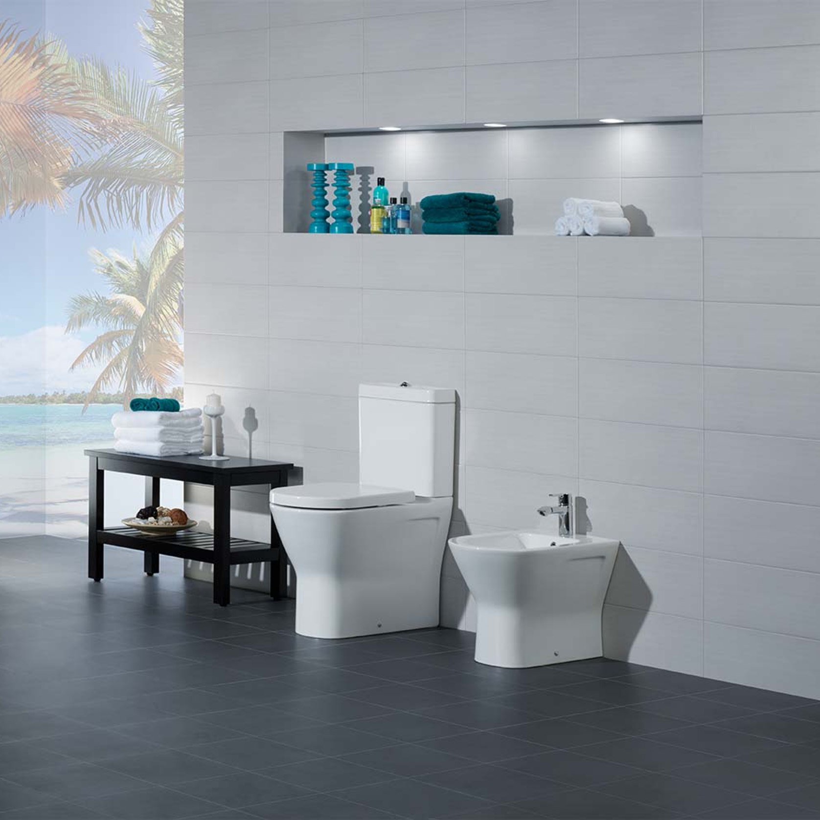 Resort Quick Release Rimless Wall Faced Toilet Suite | ArchiPro NZ