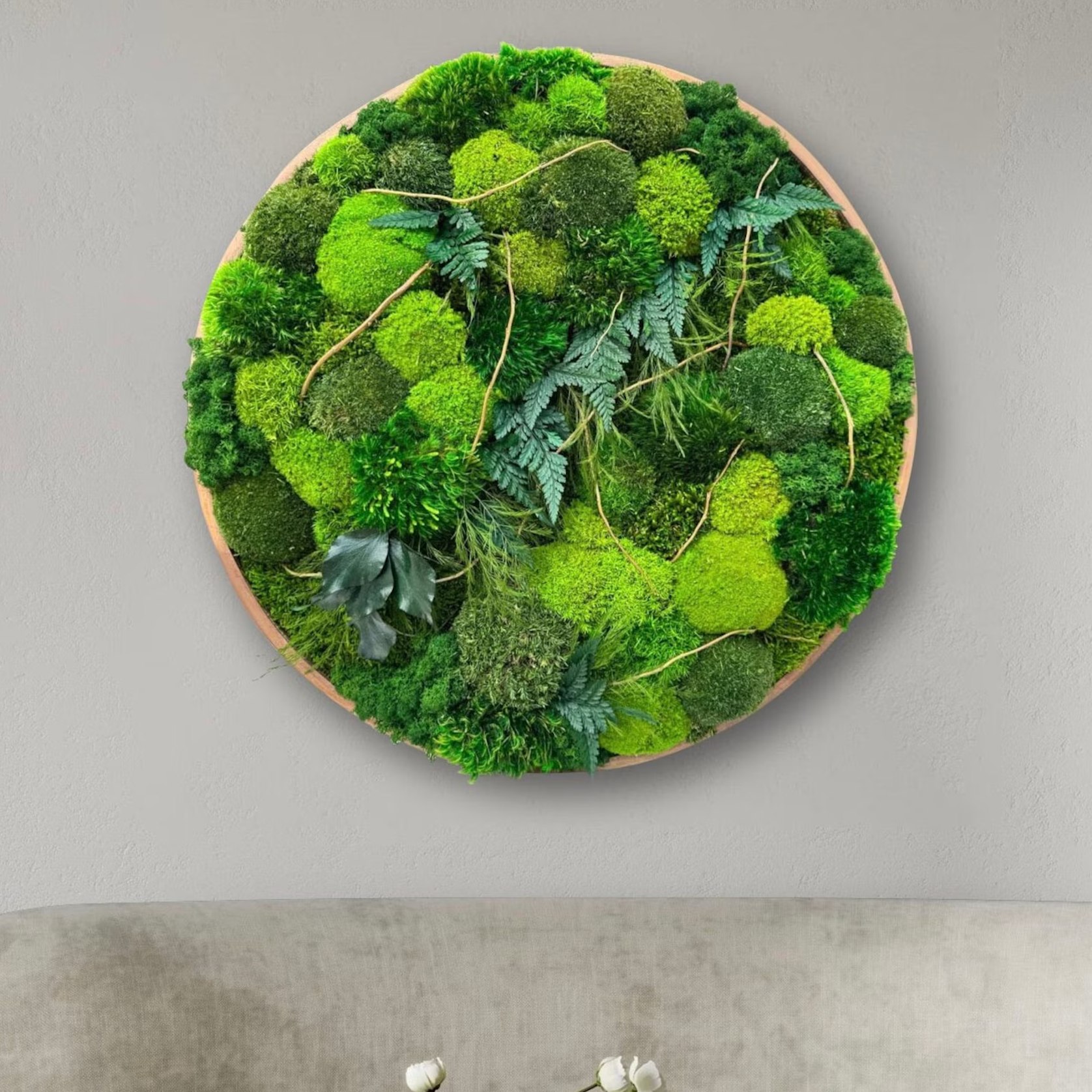 Round Moss Wall Art - Leticia | ArchiPro NZ