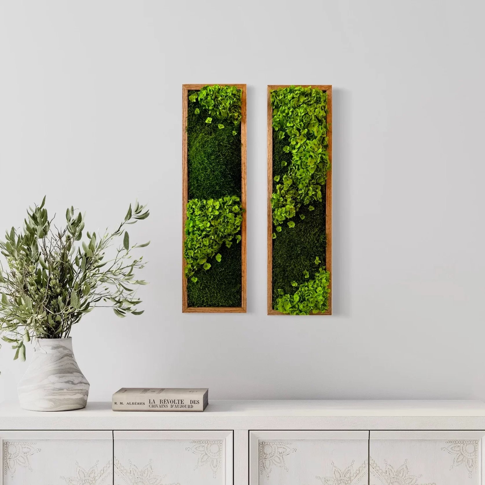 Moss x Hydrangea Wall Art - Horten Duo | ArchiPro NZ