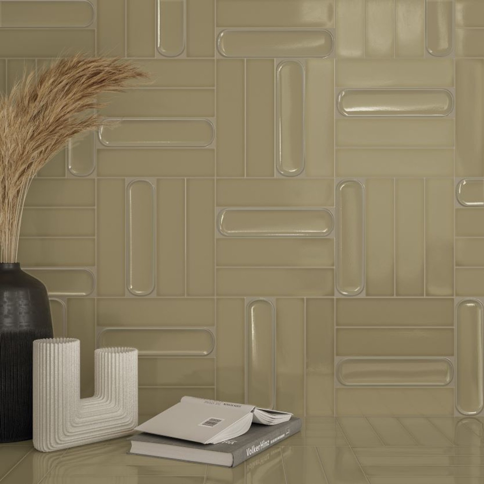 Aquarelle Olive Wall Tiles | ArchiPro NZ