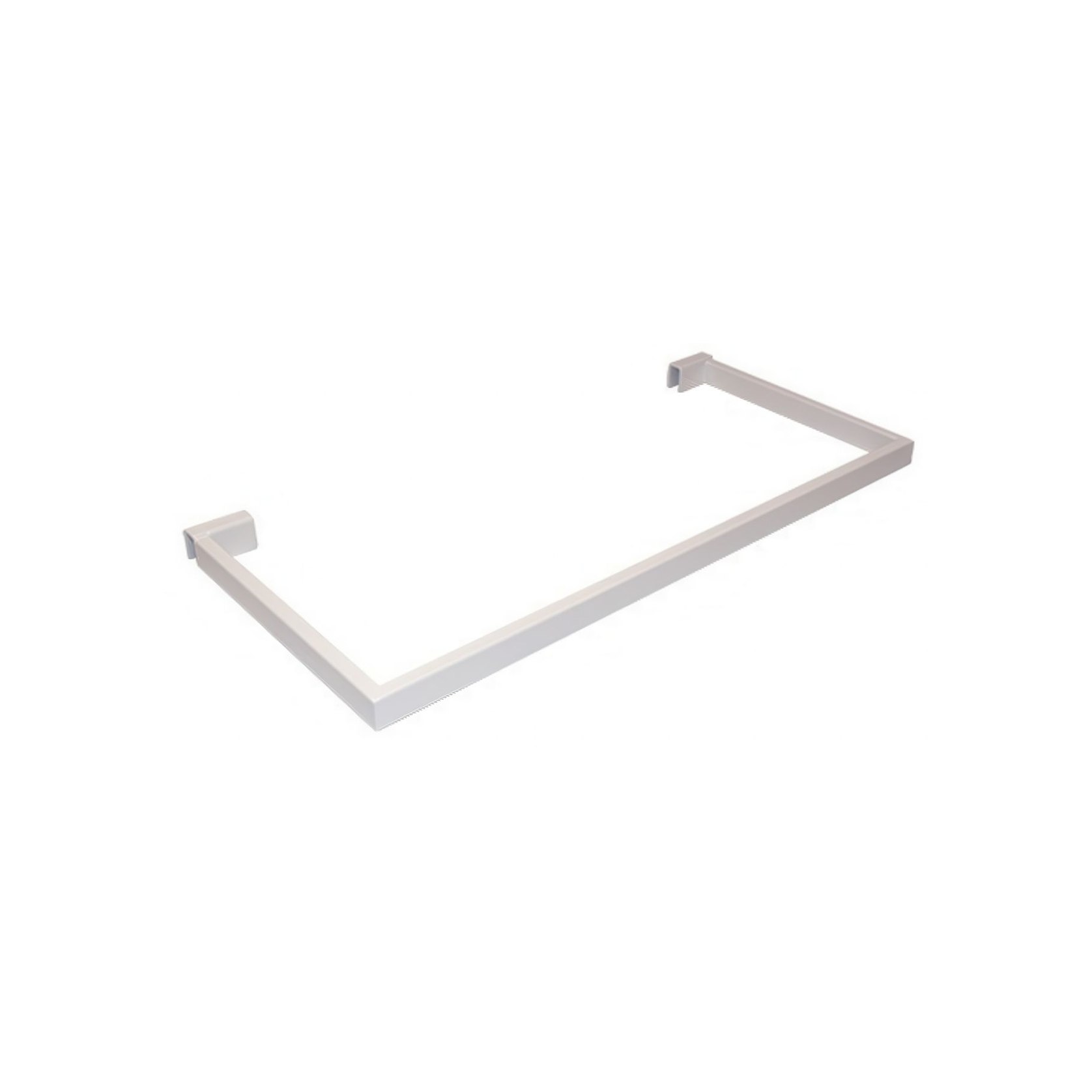 Flexiwall Clip-On Side Hang Rail 600mm White | ArchiPro NZ