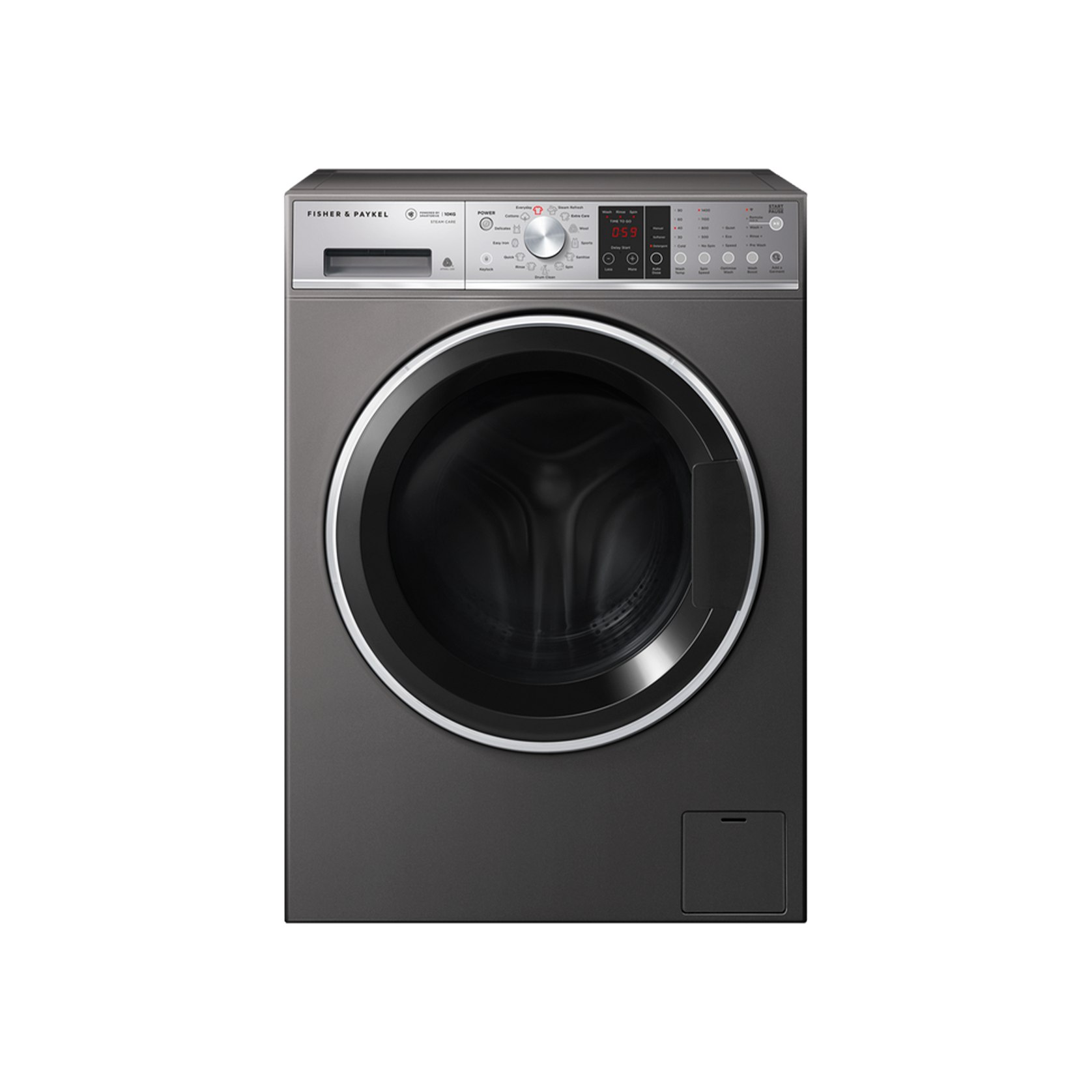 F&P Front Loader Washing Machine, 10kg, Steam Care | ArchiPro NZ