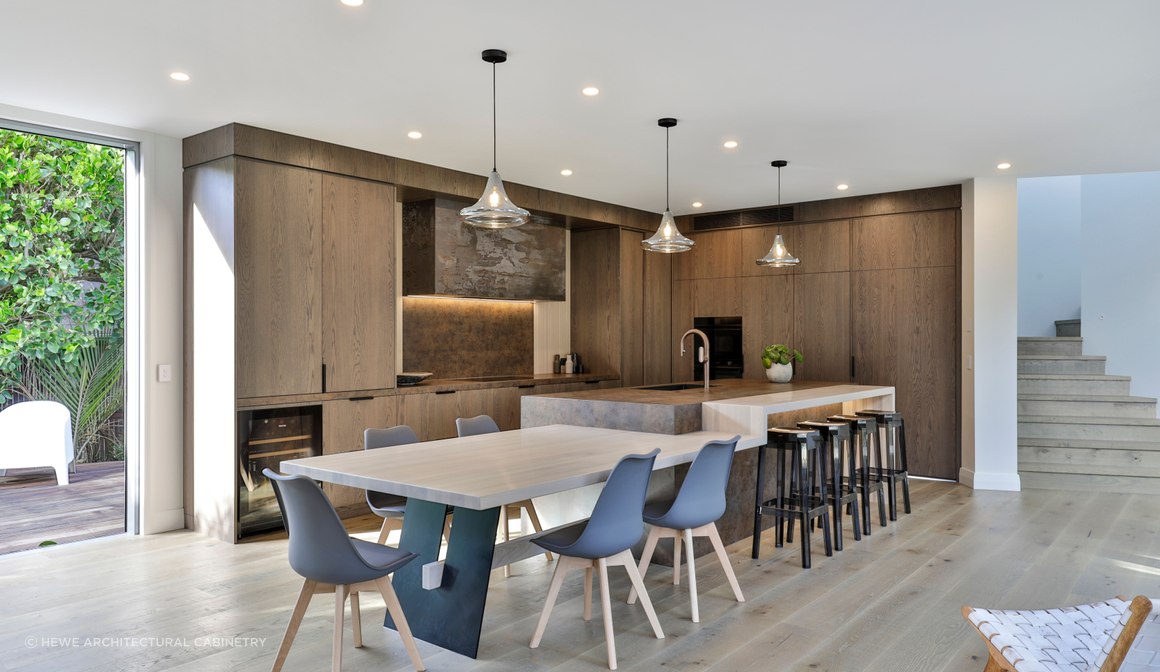 Stained Oak Benchtop The Woodsmiths | ArchiPro NZ