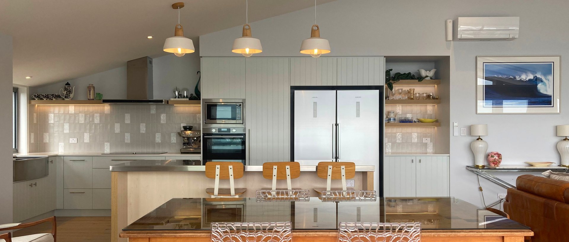 Coastal Style Kitchen with 'V' Groove and Ply Details by Fluid ...