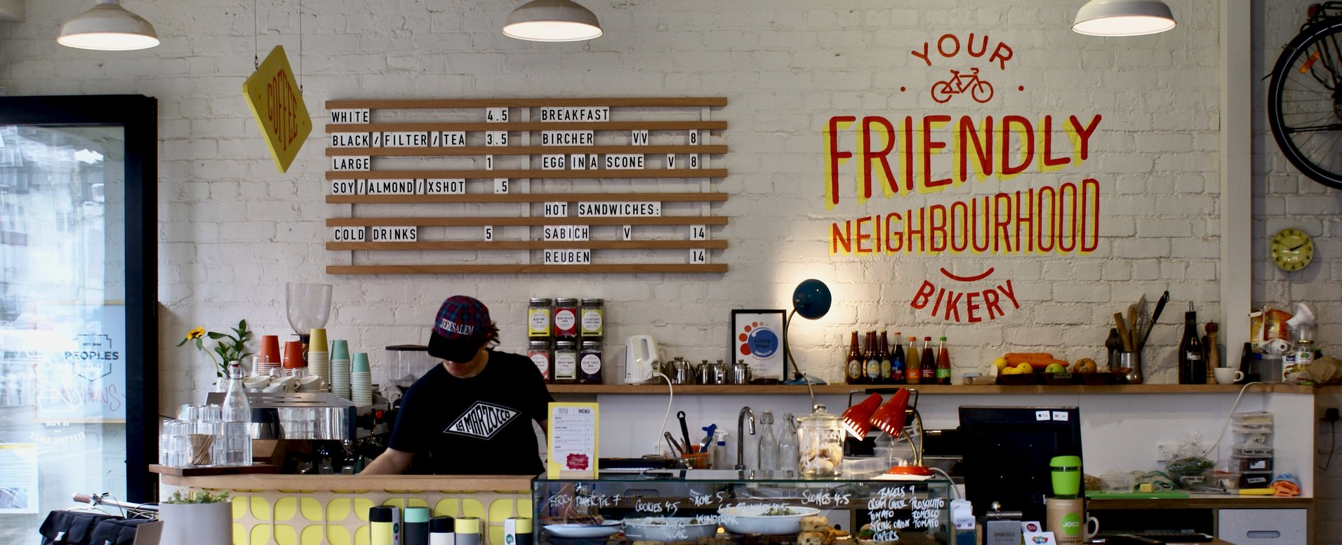 Bicycle Junction - Cafe Interior Design, Slotted Menu Board by Proffer ...