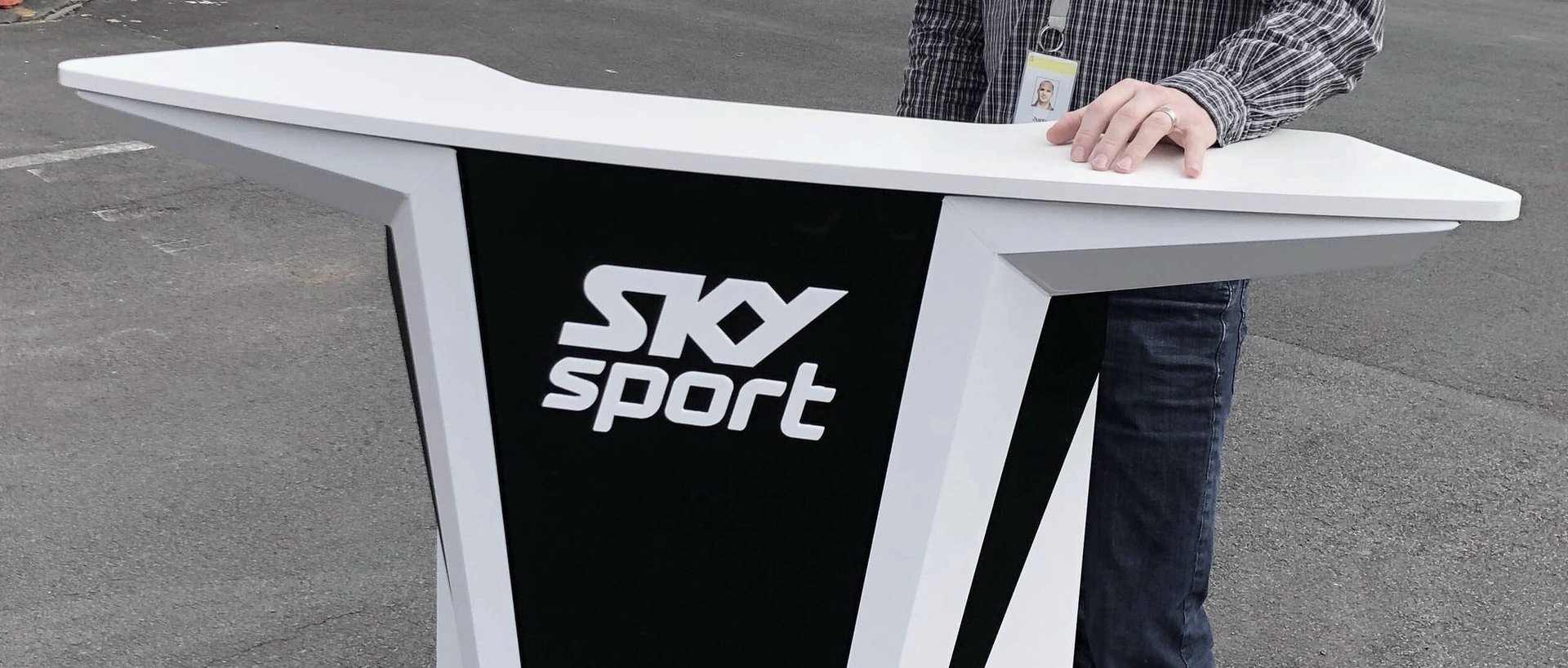 Portable Broadcasting Desk Sky Sport NZ by INSPACE | ArchiPro NZ