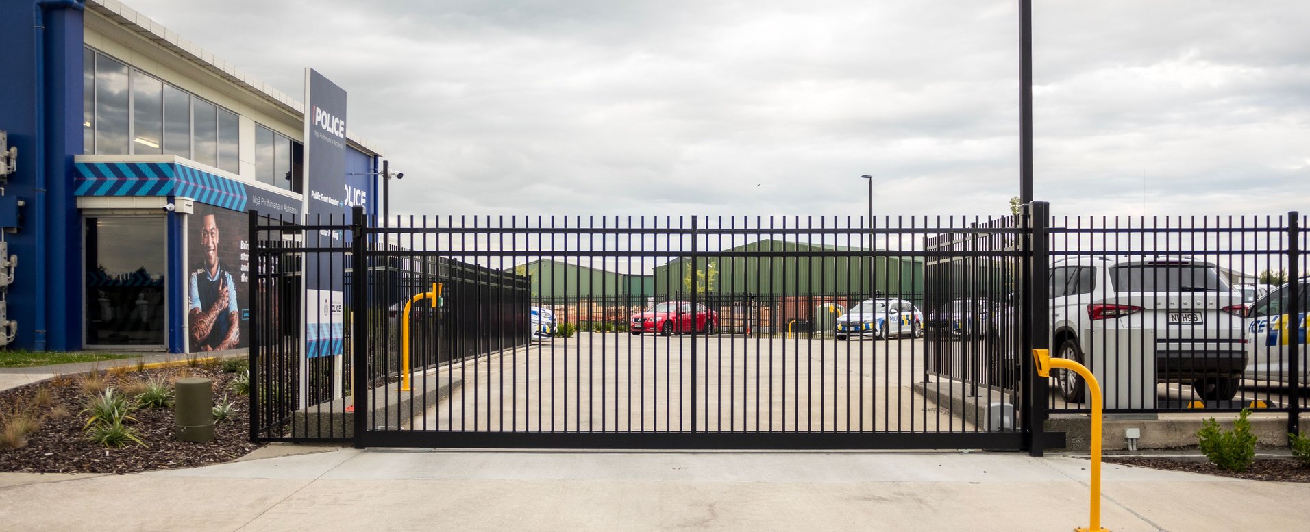 Rangiora Police Station Fencing and Automated Gate by Warner Fences ...