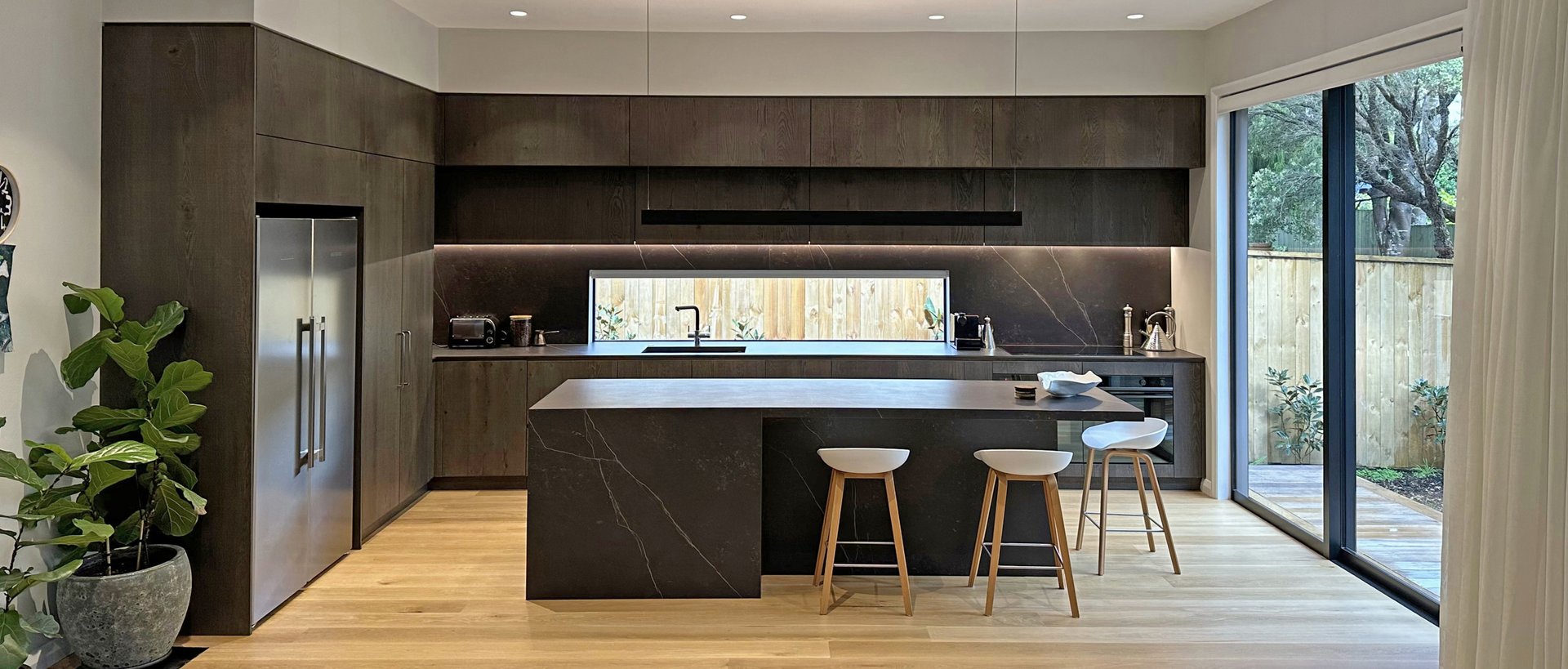 Veneer and Veined Dekton, Takapuna by Fluid Interiors | ArchiPro NZ
