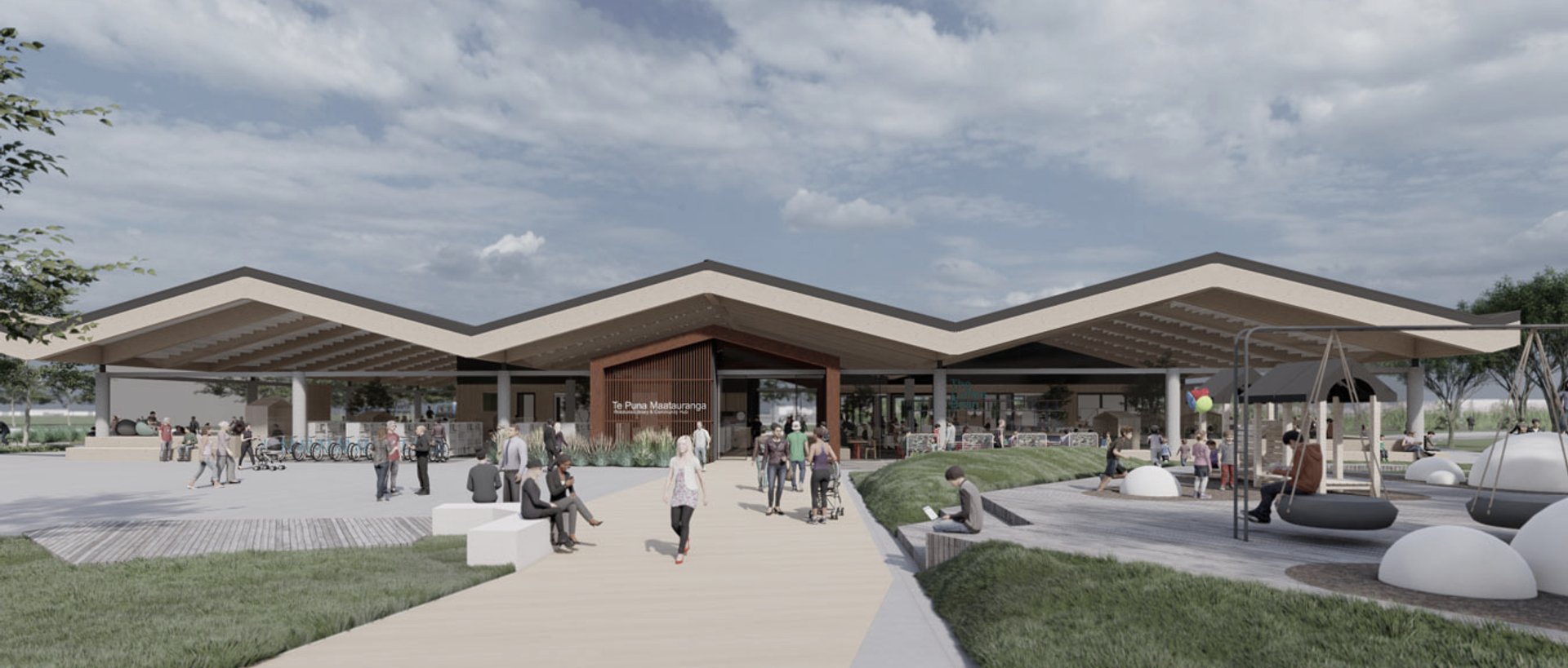 Te Kete Aronui Rototuna Library by Chow:Hill Architects | ArchiPro NZ