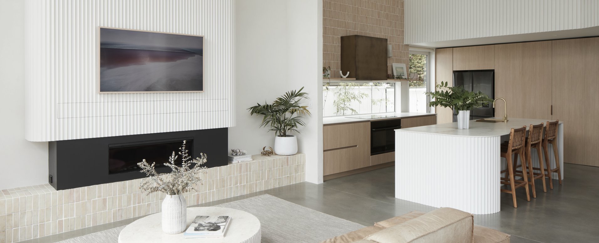 Built CHCH | Kitchen and Fireplace - Genia | ArchiPro NZ