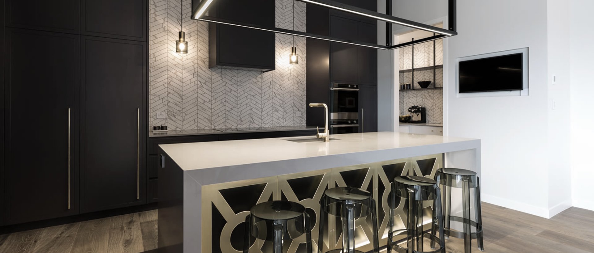Chevron Splashback Kitchen Design by Quantum | ArchiPro NZ