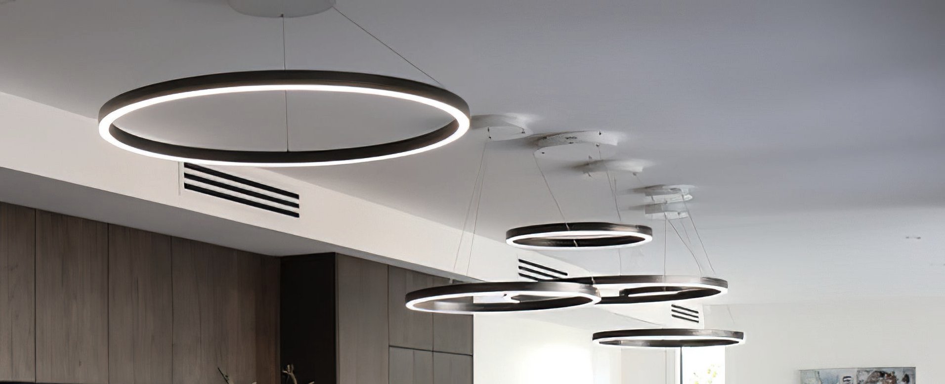 Halo LED Pendant Lights at Remuera Home by Murano Plus | ArchiPro NZ