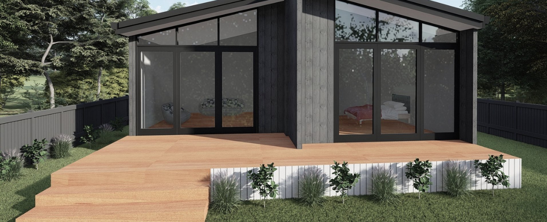 Sleepout - Split Gable - 30m2 by Hybrid Build | ArchiPro NZ