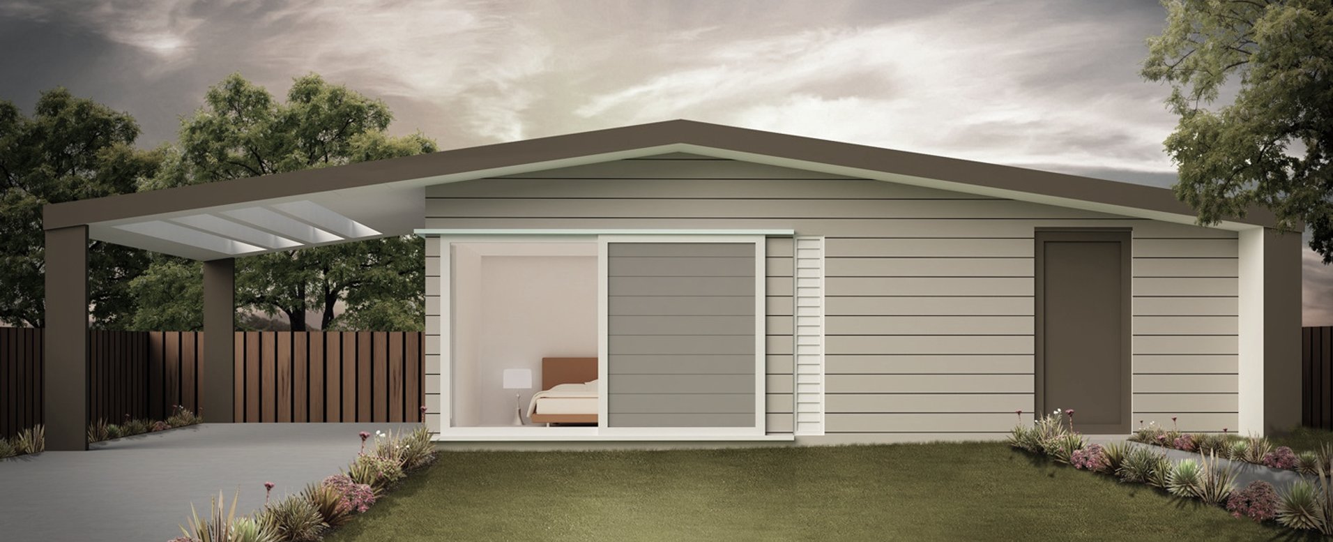 Sleepout - Louvre Roof - Hybrid Build | ArchiPro NZ