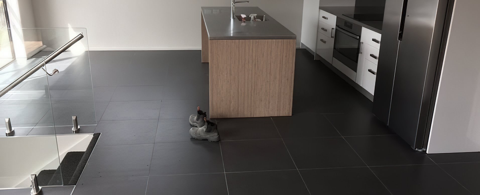 Kitchen Black Tiling by Arizona Tiling Limited | ArchiPro NZ