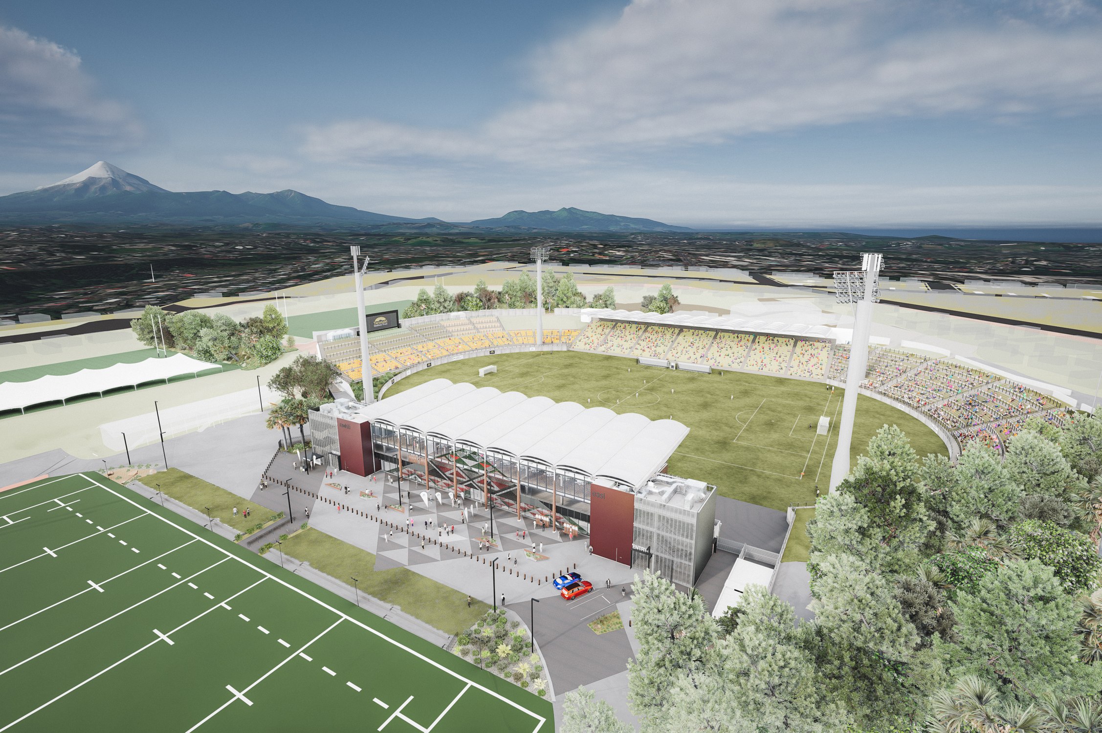 Yarrow Stadium Redevelopment Visuals | ArchiPro NZ
