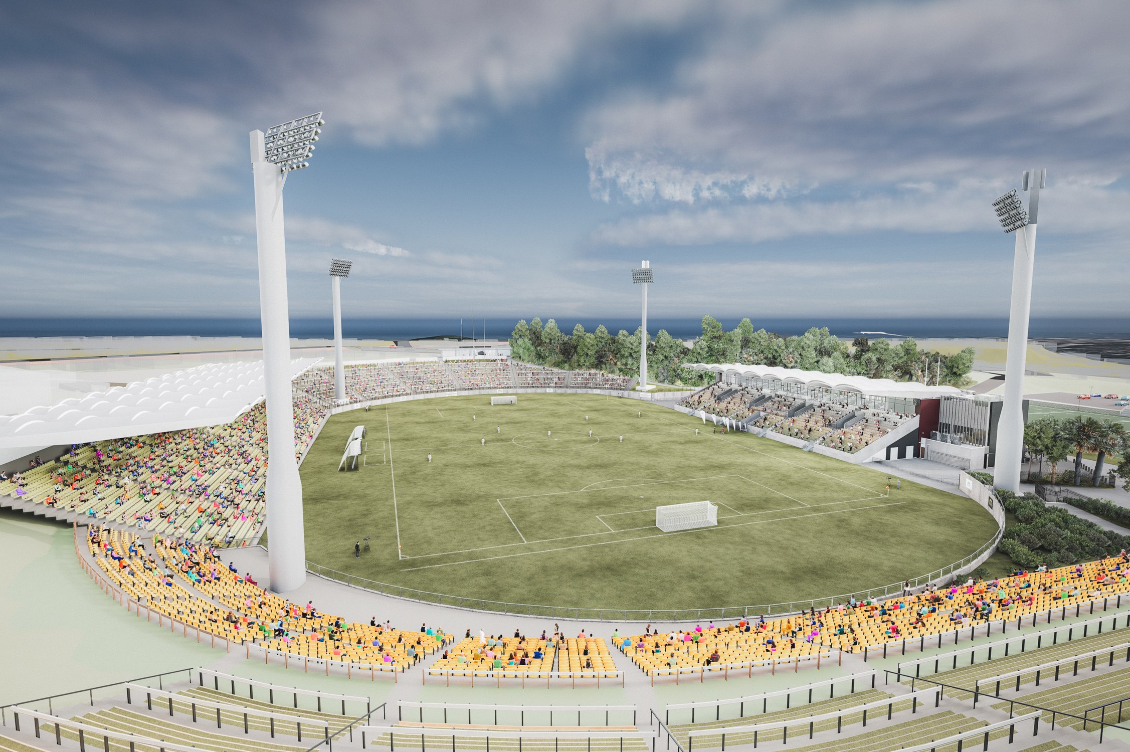 Yarrow Stadium Redevelopment Visuals | ArchiPro NZ