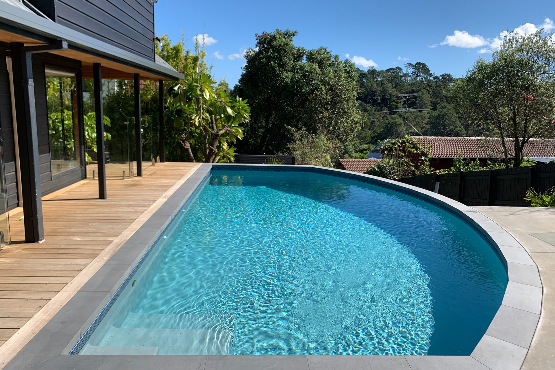 Mixed Geometry Makes For A Perfect Fit by Mayfair Pools & Spas ...